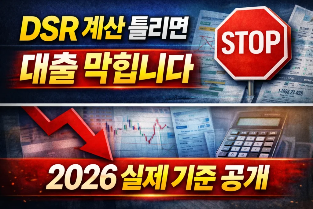 DSR 계산 방법 완벽 정리｜2026 대출 막히는 이유 + 한도 늘리는 실전 전략