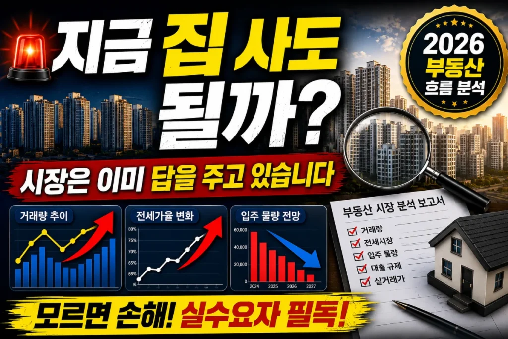 부동산 시장 흐름 분석, 집을 사야 할지 기다려야 할지 고민될 때 시장 방향 읽는 방법
